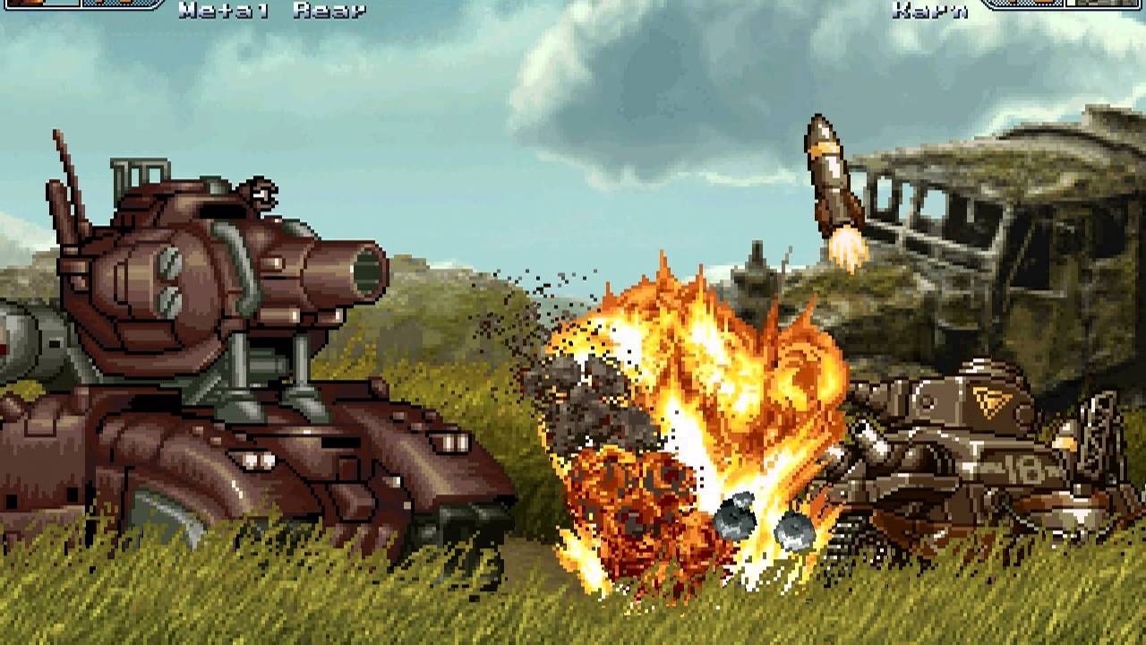 MUGEN Metal Slug(MS6-Grassland Stage) - YouTube