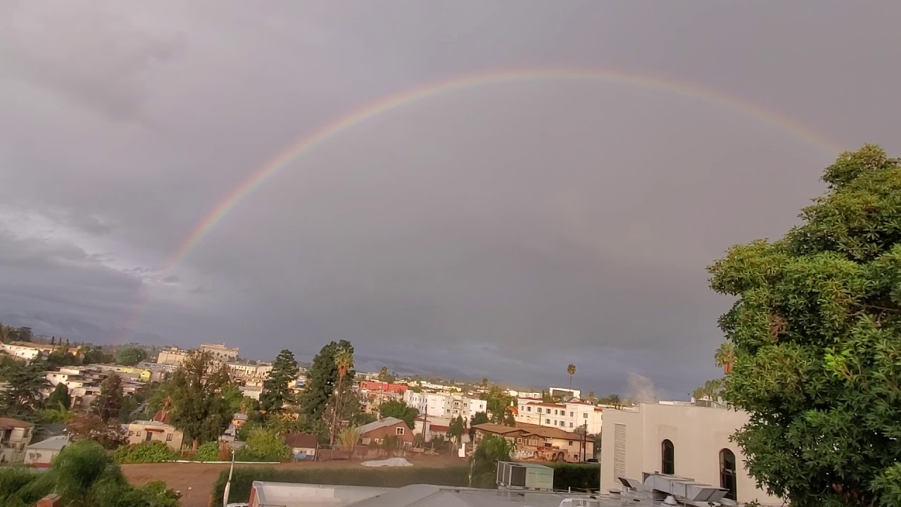 Rainbow over Los Angeles - YouTube