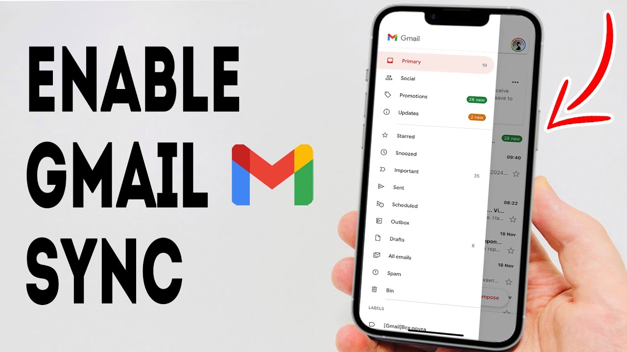 How To Enable Gmail Sync From Android Phone - Full Guide - YouTube