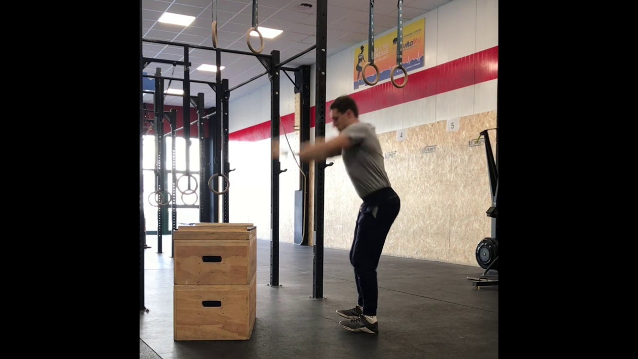 Half Squat Countermovement Box Jump - YouTube