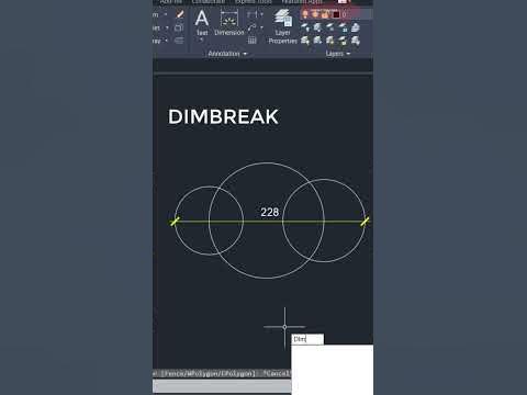 Dimension Break In Autocad #shorts - YouTube
