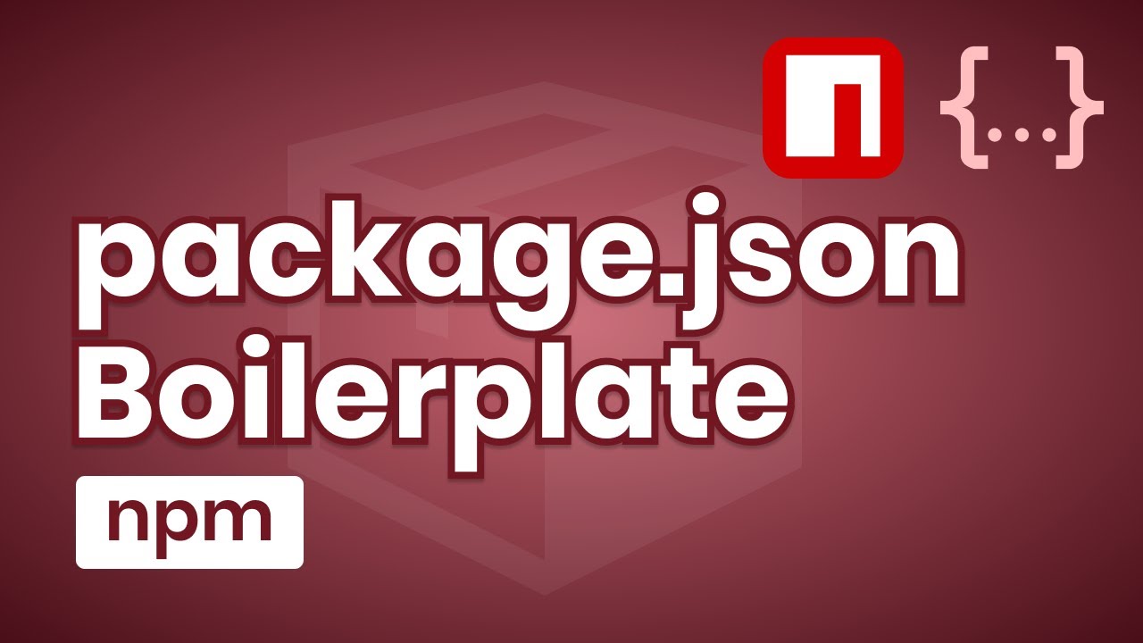 Shortest Way to Create a valid Package Json File - YouTube