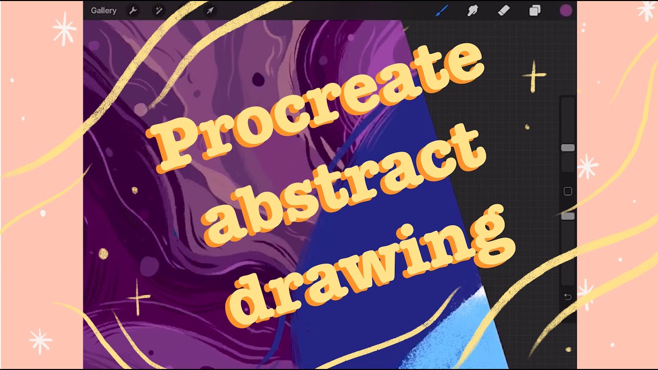 🌙 Painting an abstract illustration on Procreate 🌙 - YouTube