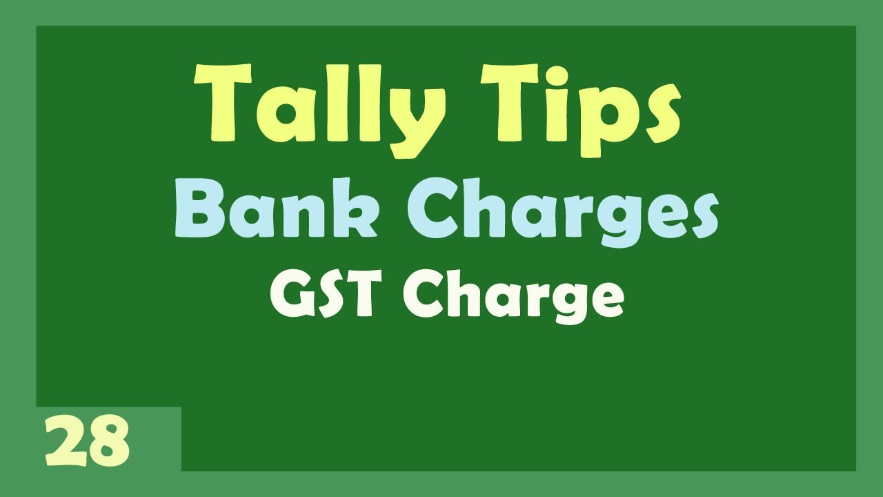 Bank charges Entry with Gst and other Expenses Entry in Tally by Manoj ...