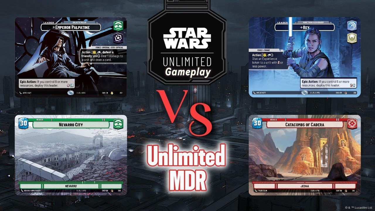 Palp Command vs Rey Aggression - Star Wars Unlimited Gameplay - BO3 ...