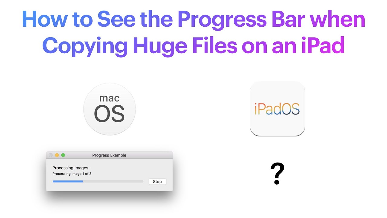 How to to See The Progress Bar When Copying Files on an iPad - YouTube