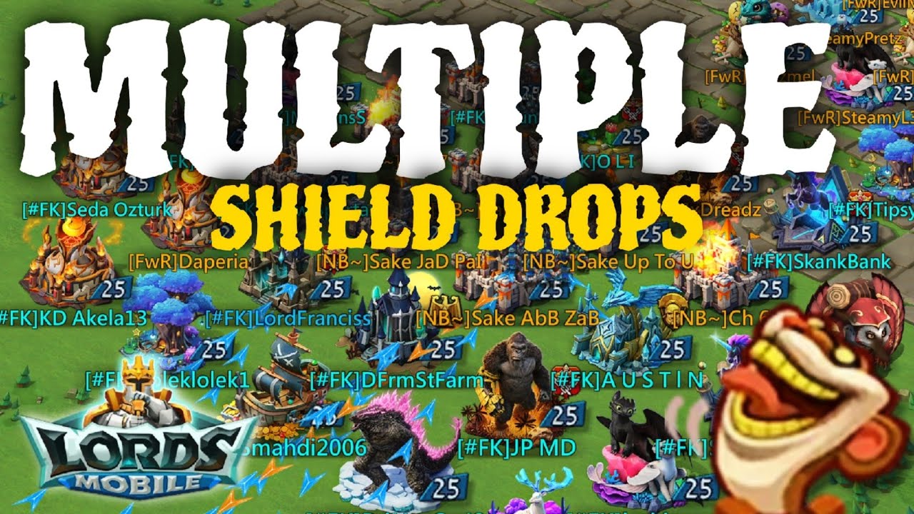 Lords Mobile| MULTIPLE SHIELD DROPS - WE HIT THEM ALL 🎯 - YouTube
