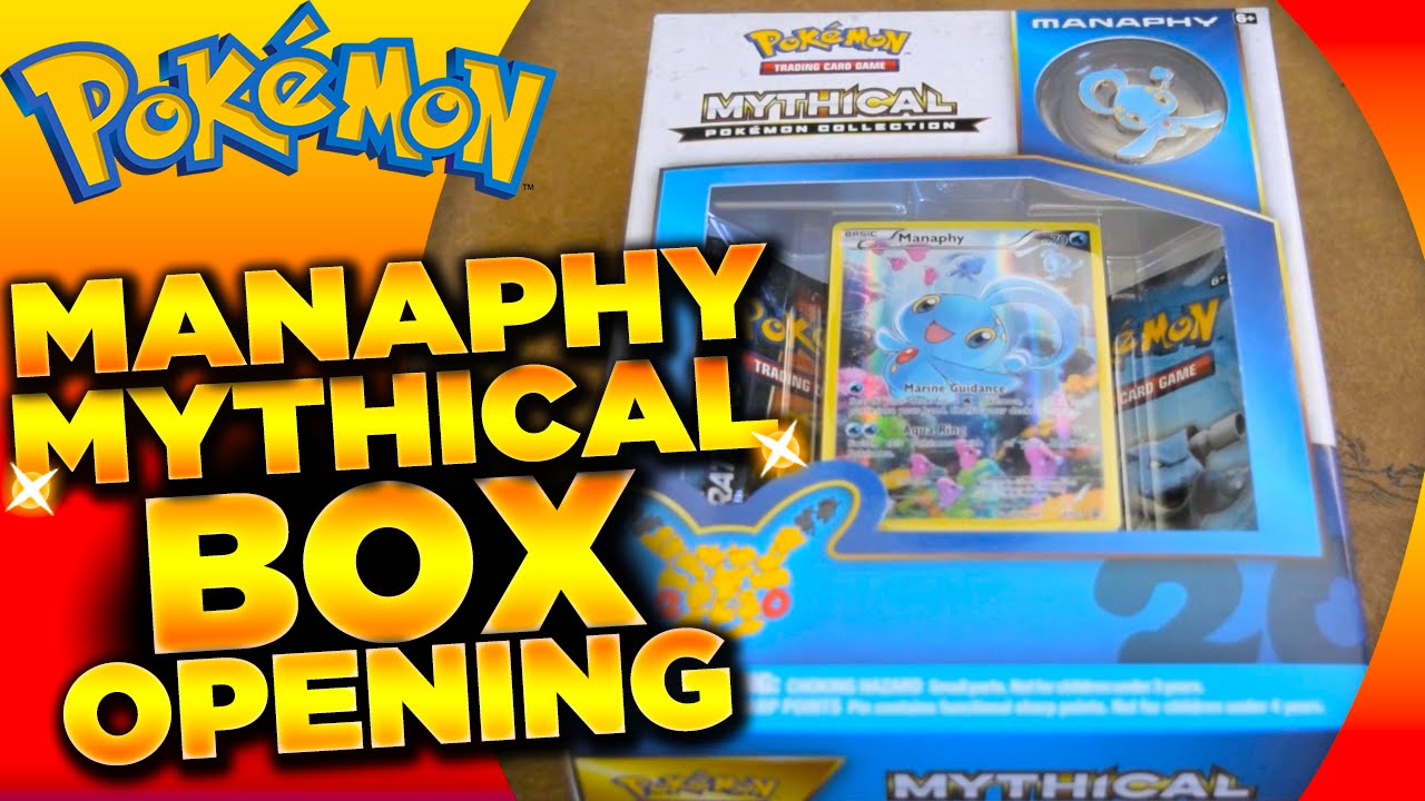 BEST Manaphy "Mythical Pokemon" Collection Box + Pin + Pack Opening ...