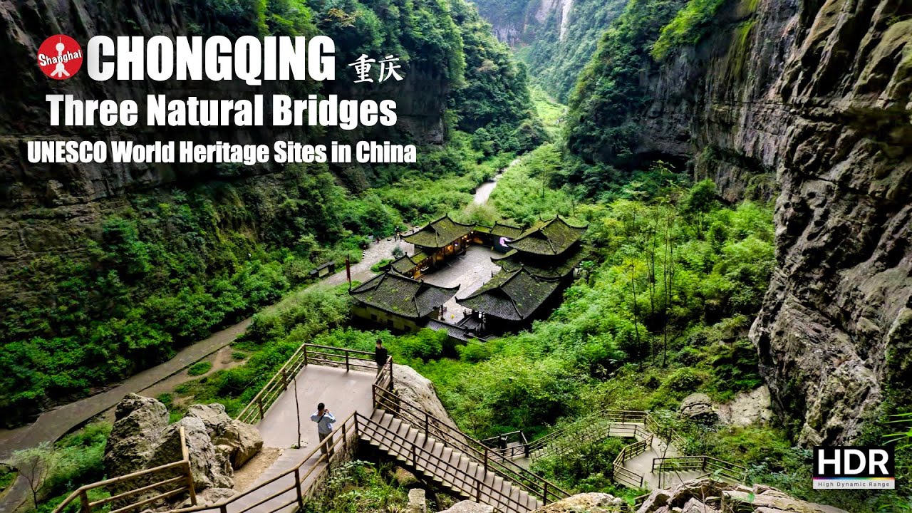 [4K HDR] UNESCO World Heritage Walk ⛰ Three Natural Bridges, China 世界遗产 ...