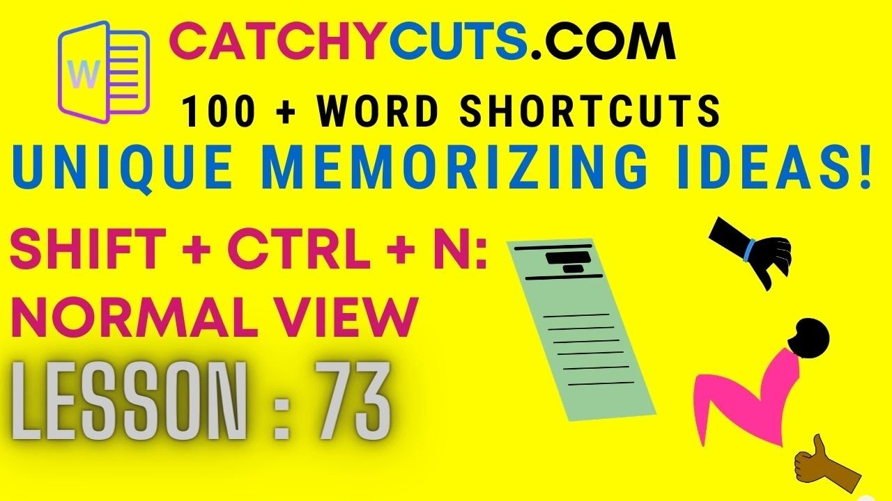 Word: How to Go to Normal View with the Help of Shift + Ctrl + N and ...