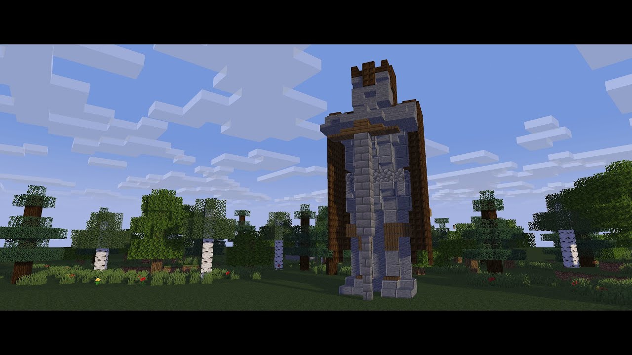 Como construir uma estatua de rei (Minecraft: Tutorial) (Ep:1) - YouTube