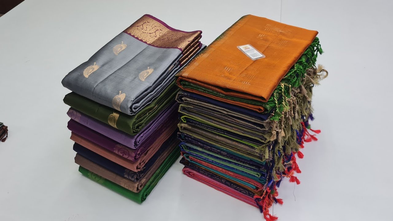 Small Border Kanchi Soft Silk Sarees || Jacquard Border Sarees ...