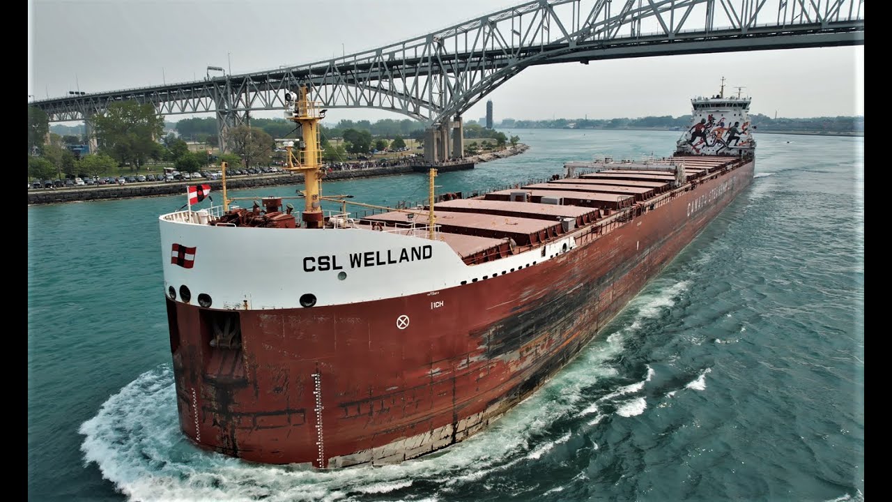 CSL WELLAND - Upbound Port Huron, Michigan 6-3-2023 - YouTube