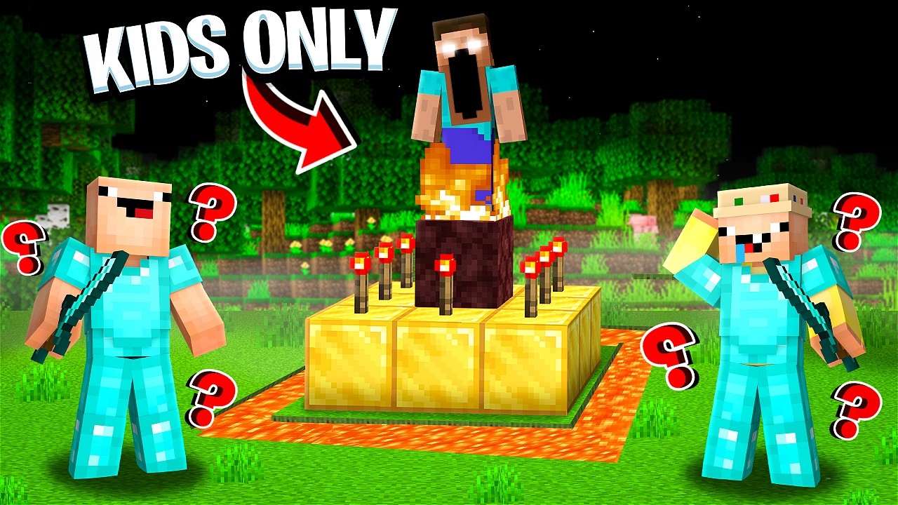 I Trolled Kids With SCARY MYTHS In Minecraft Kids Only Server.. - YouTube