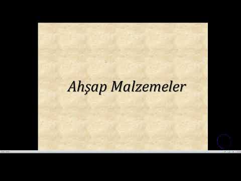 Ahşap Malzeme Bilimi Bölüm 1 | Konu Anlatım