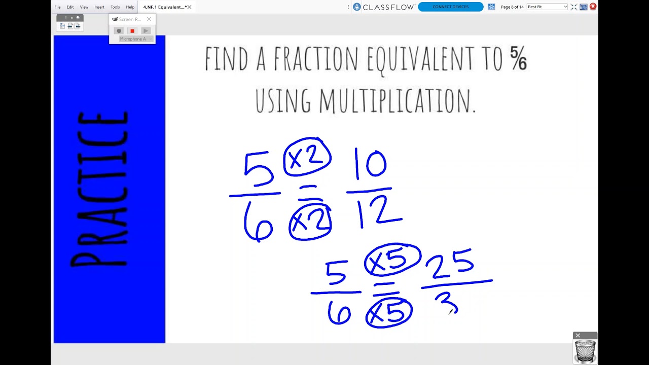 Math Grade 4 4.NF.1 Equivalent Fractions - YouTube