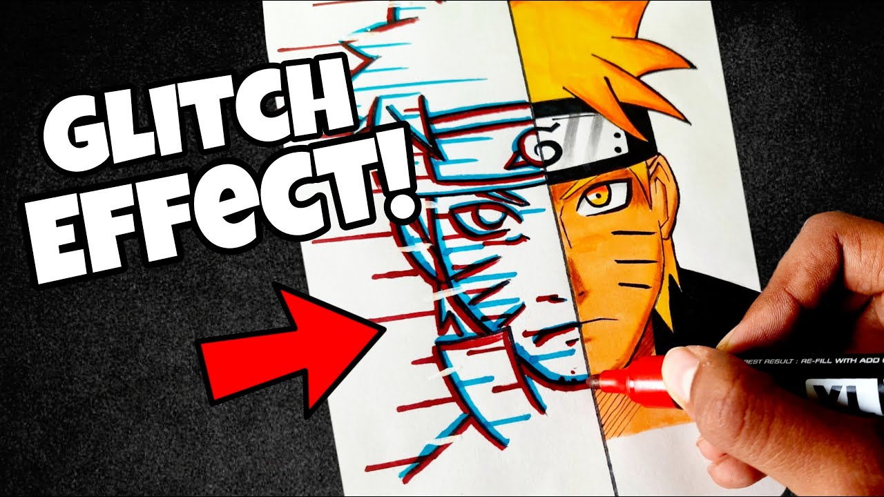 How To Draw The Glitch Effect Like a Pro! | Step By Step - Tutorial ...