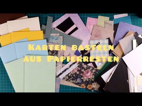 Karten aus Papierresten | Restpapier verwerten | Papercrafting | (Re ...
