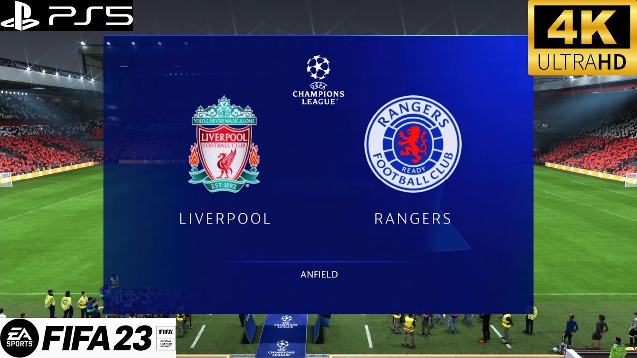 Liverpool vs Rangers | UEFA Champions League 22/23 4K HDR [60 FPS] Live ...