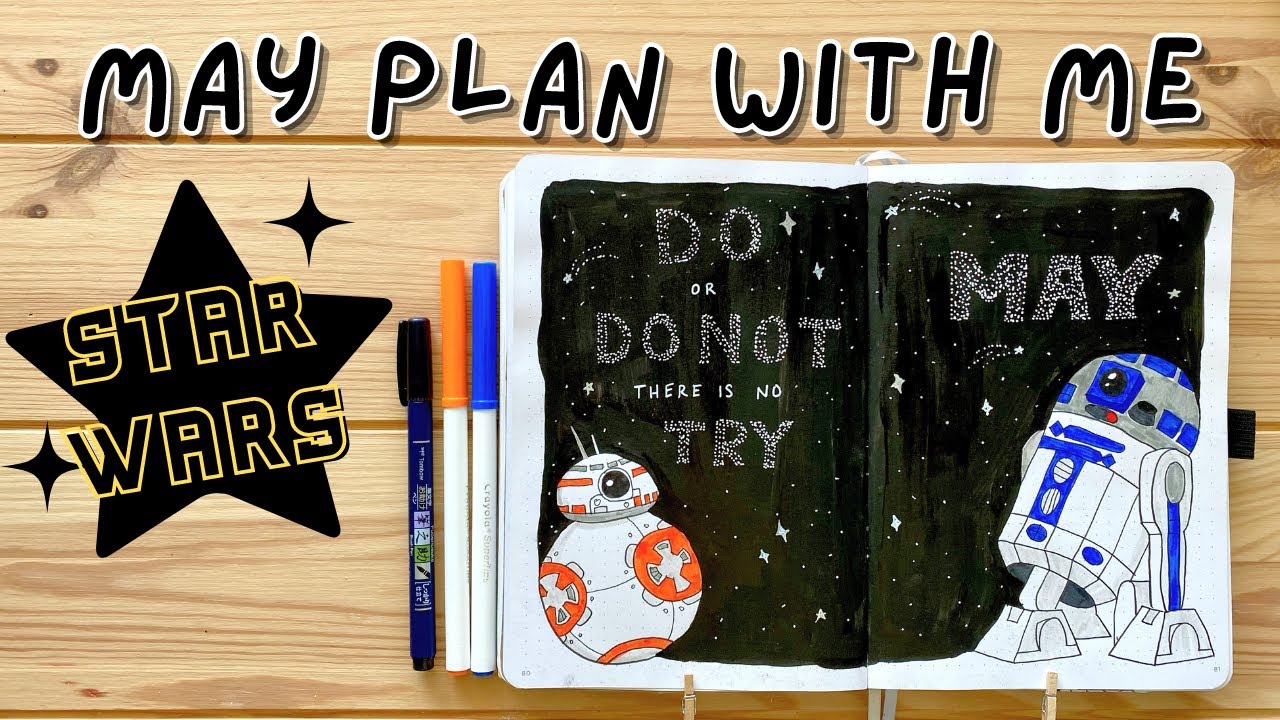 PLAN WITH ME May 2021 - STAR WARS Bullet Journal Setup - YouTube