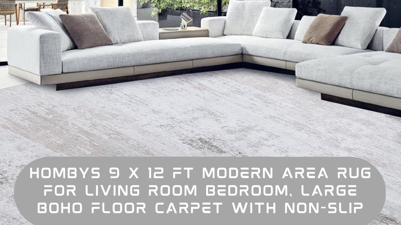 HOMBYS 9 x 12 ft Modern Area Rug for Living Room Bedroom, Large Boho ...