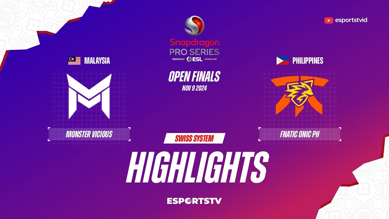 Monster Vicious vs Fnatic ONIC PH HIGHLIGHTS Snapdragon Pro Series ...