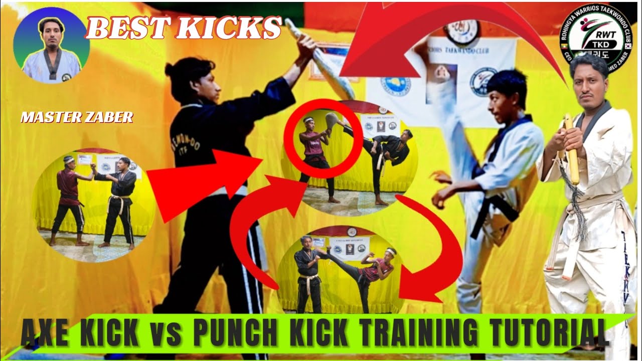 Taekwondo Axe Kick & Push Kick | Training Tutorial - YouTube