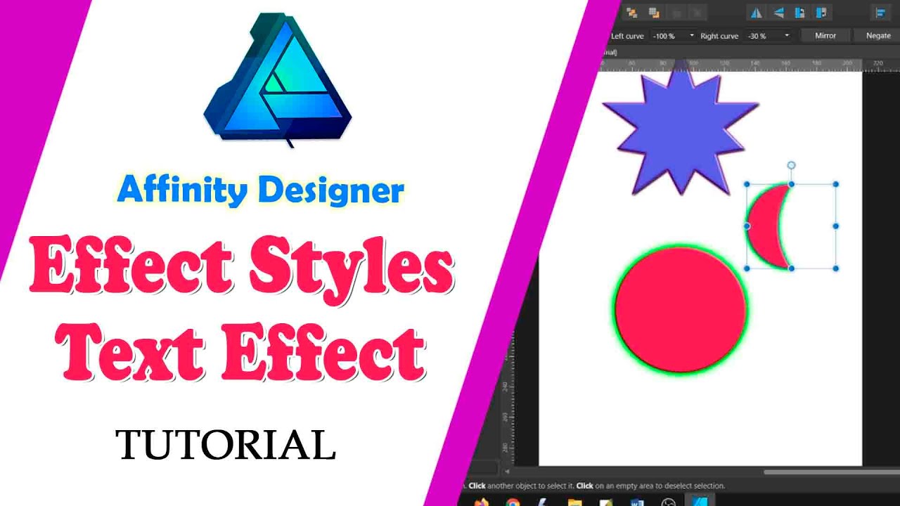 Tutorial Affinity Designer - Effect Styles & Text Effect - YouTube