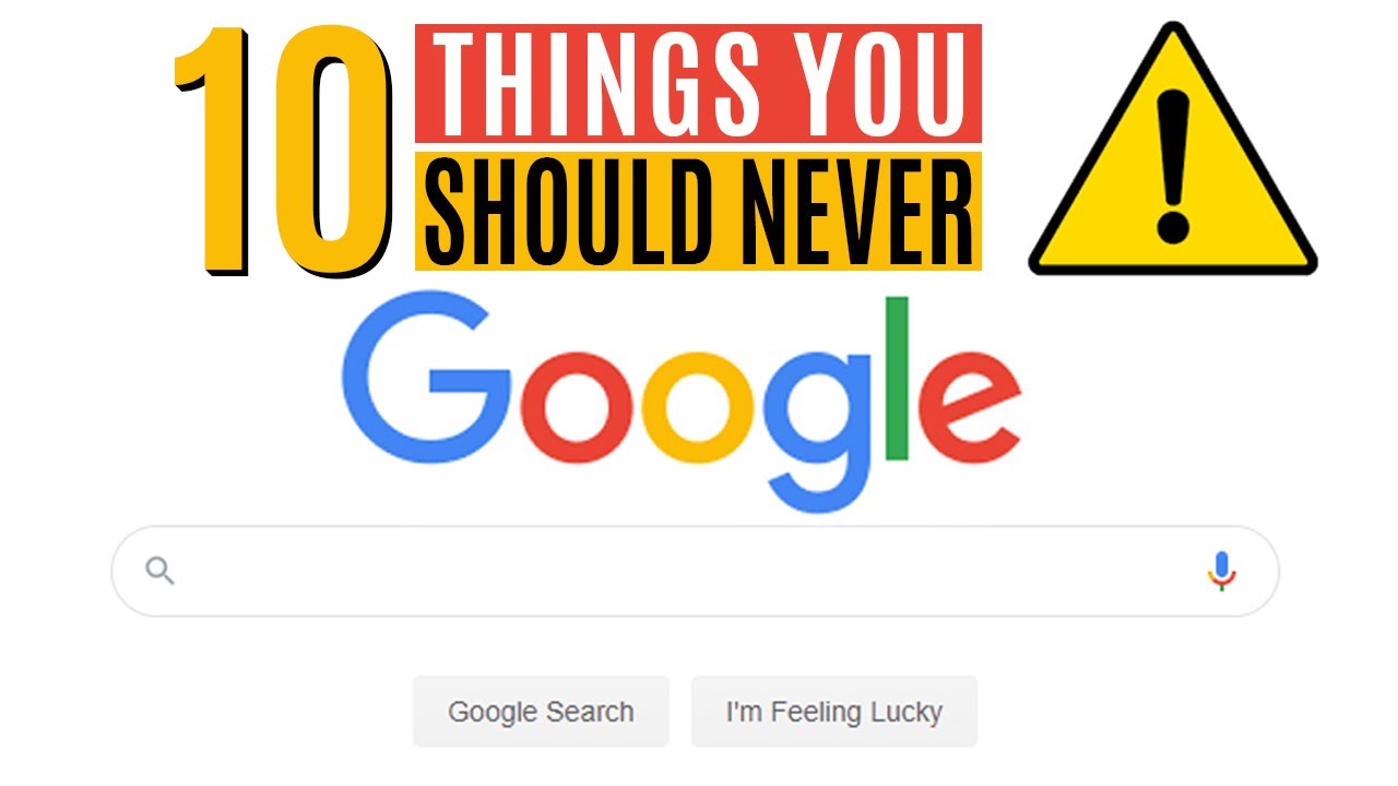 10 Things You Should Never Google - Avoid It - YouTube