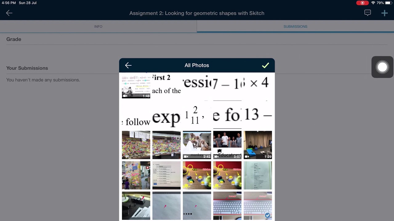 How to upload assignment in Schoology (iOS) - YouTube