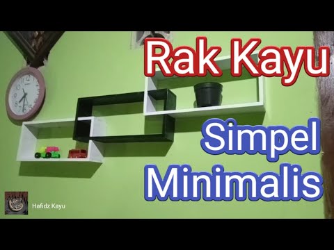 Cara membuat rak dinding minimalis dari kayu//hafidz kayu