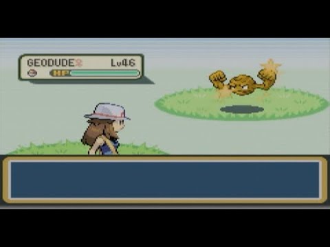 Live Shiny Geodude in Pokémon Fire Red after 1,988 REs (with Colosseum ...
