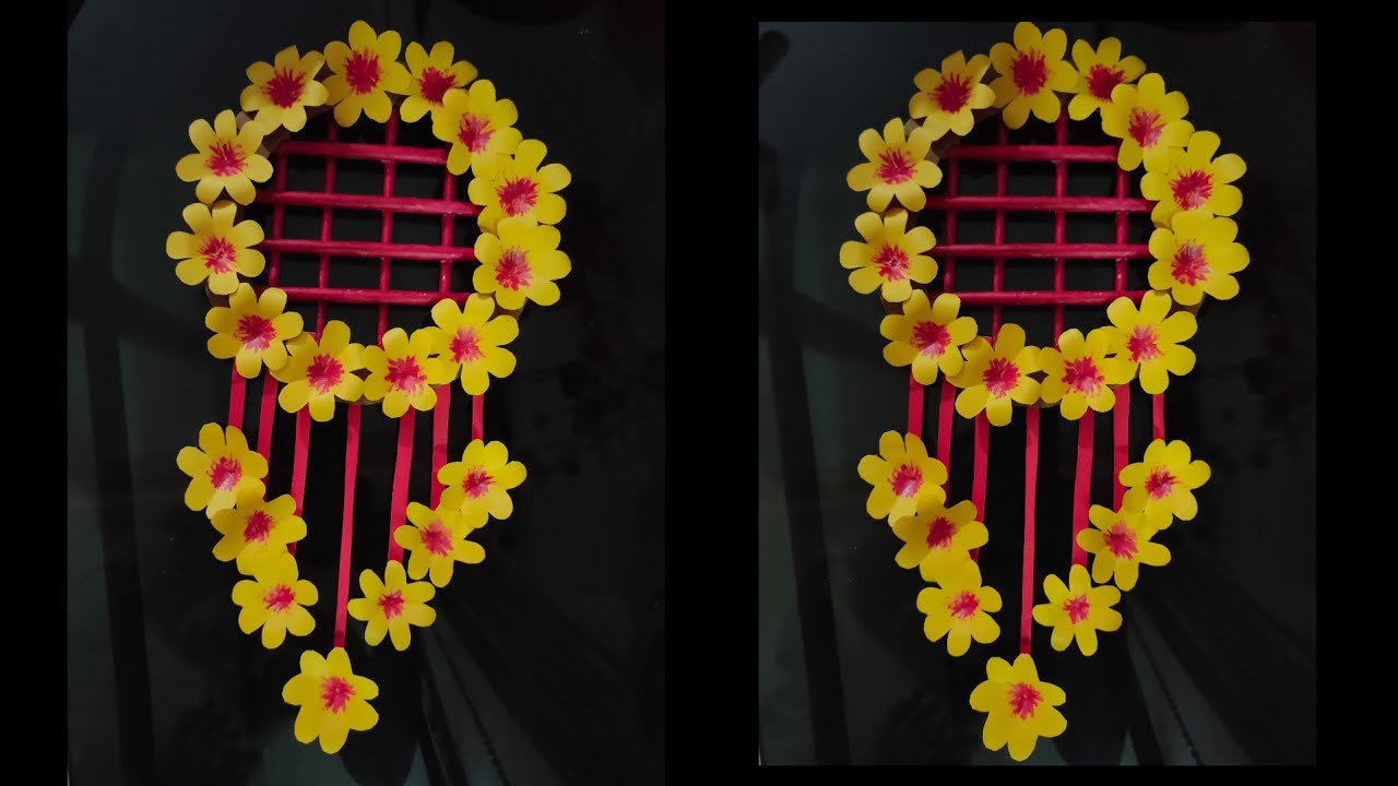 DIY || Beautiful wall hanging using chart paper || make it easy ...