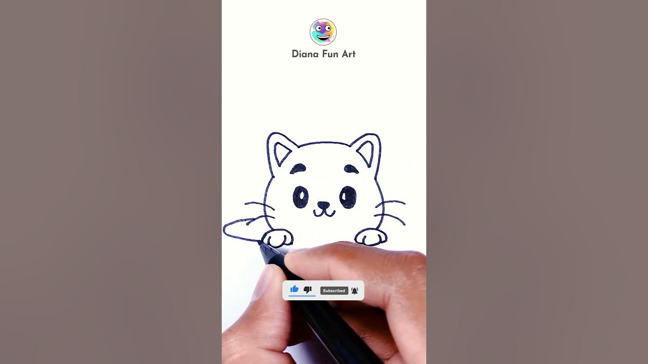 How to Draw so Cute Cat - YouTube
