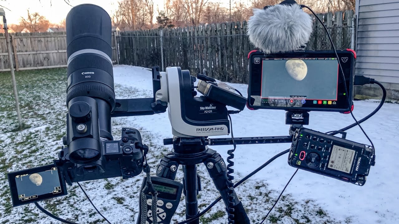 Moon 78% & Orion Constellation - Canon R & RA Cameras - YouTube