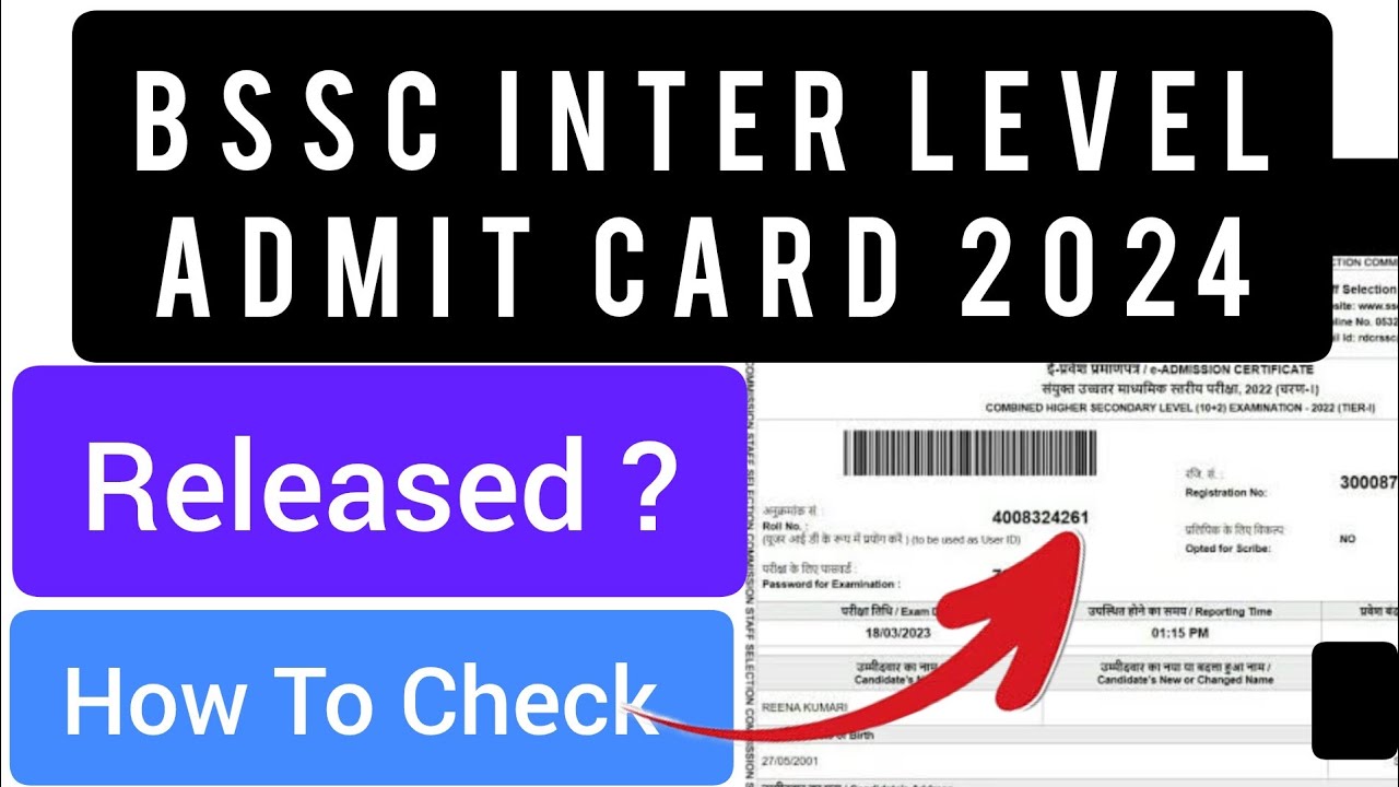 BSSC Inter Level Admit Card 2024 | How To Check BSSC Inter Level Admit ...