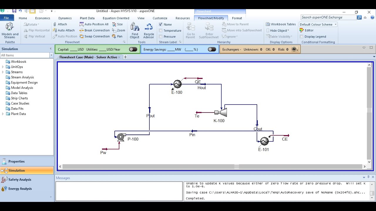 Rankine Cycle with example in Aspen HYSYS/LEC 16 - YouTube