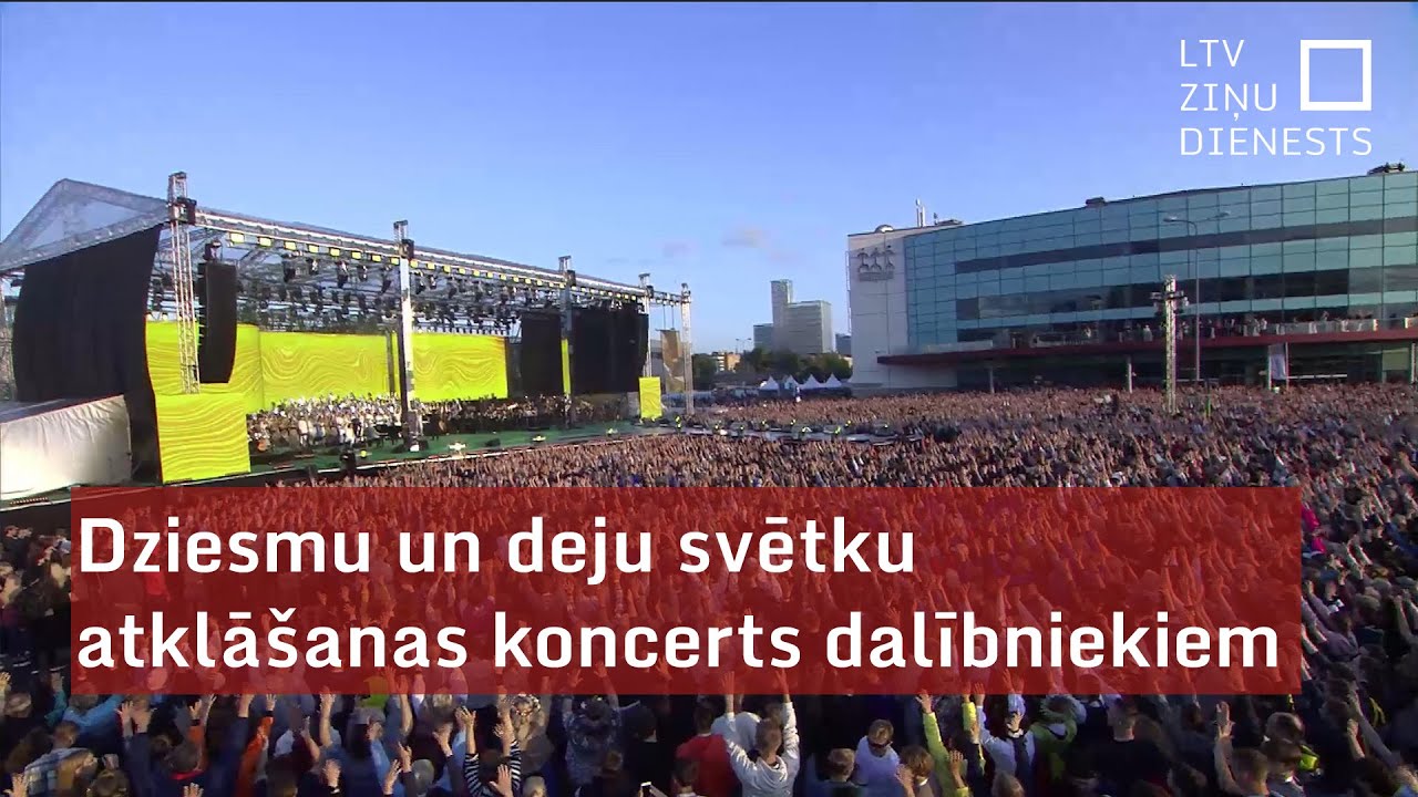 Dziesmu un deju svētku atklāšanas koncerts svētku dalībniekiem - YouTube