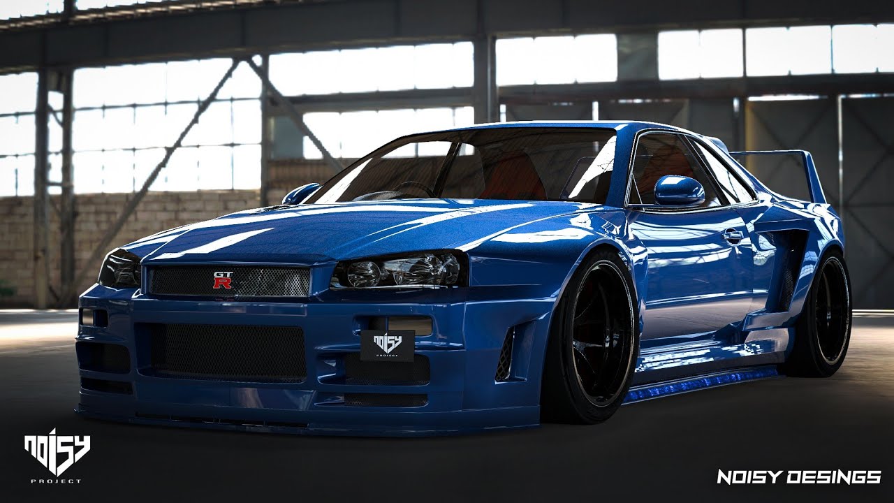 Nissan skyline GT-R R34 Wide Body Kit |Modified -3D Concept | Noisy ...