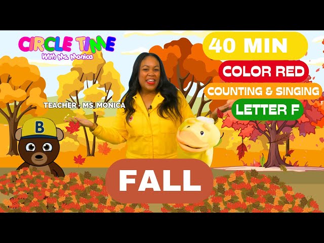 Learn Colors | Letter F | Leaf Craft | Count 1-10 | Fall Lesson | Songs ...