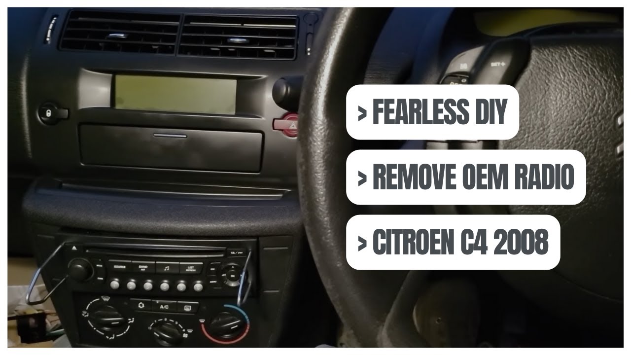Fearless DIY: How to remove radio original CITROEN C4 2008 (2004 - 2010 ...