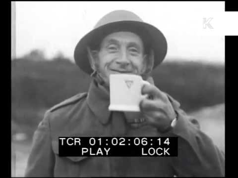 Tea Vans for Canadian Soldiers, 1940s UK WWII Footage - YouTube