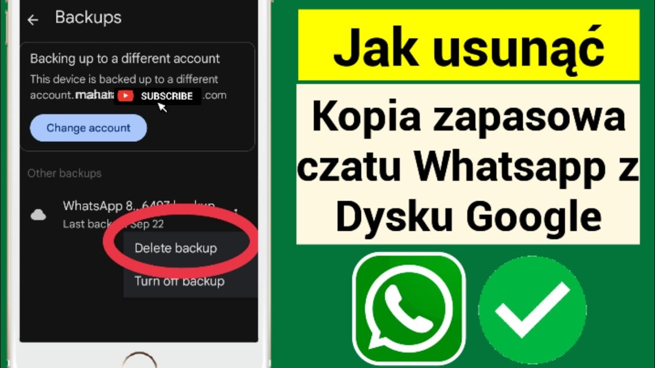 Jak usunąć kopię zapasową czatu Whatsapp z Dysku Google ( | Usuń kopię ...