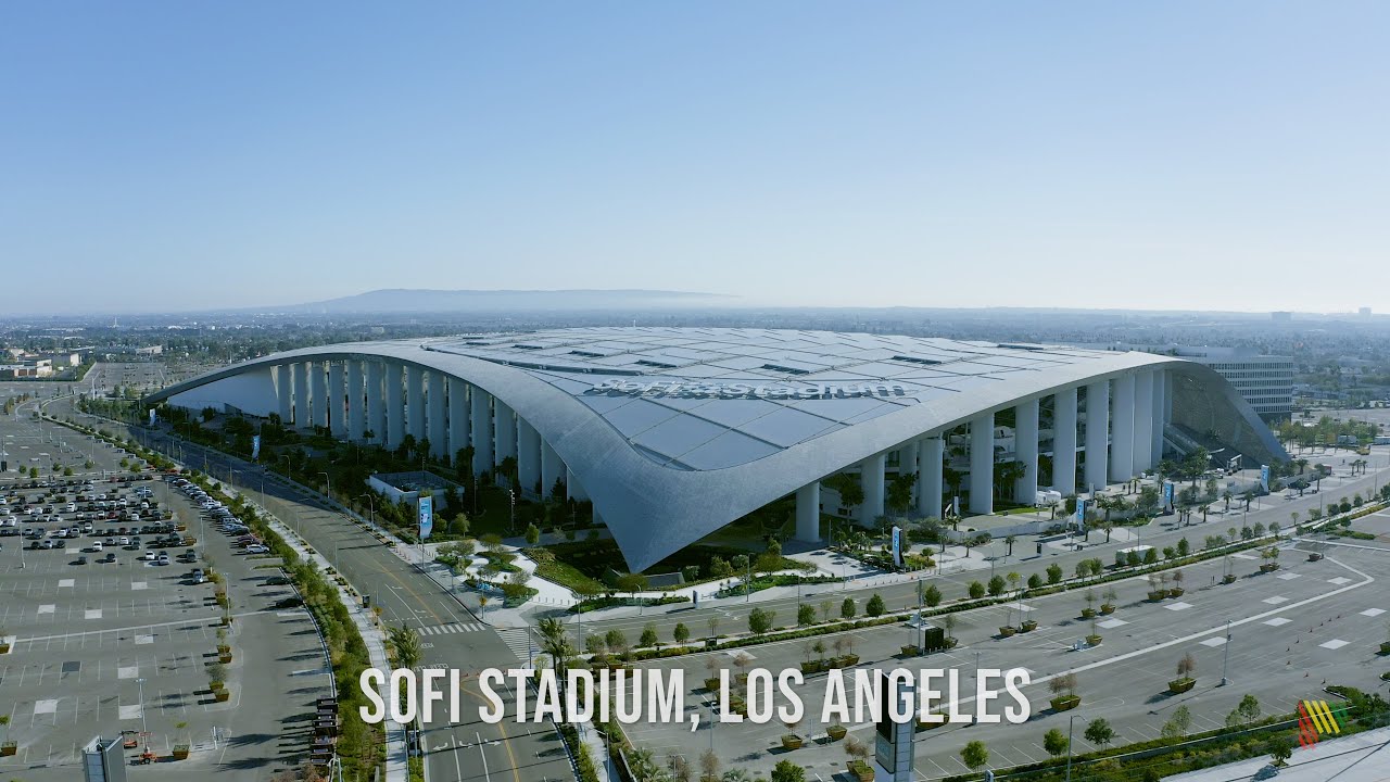 SoFi Stadium in 4K Aerial - YouTube