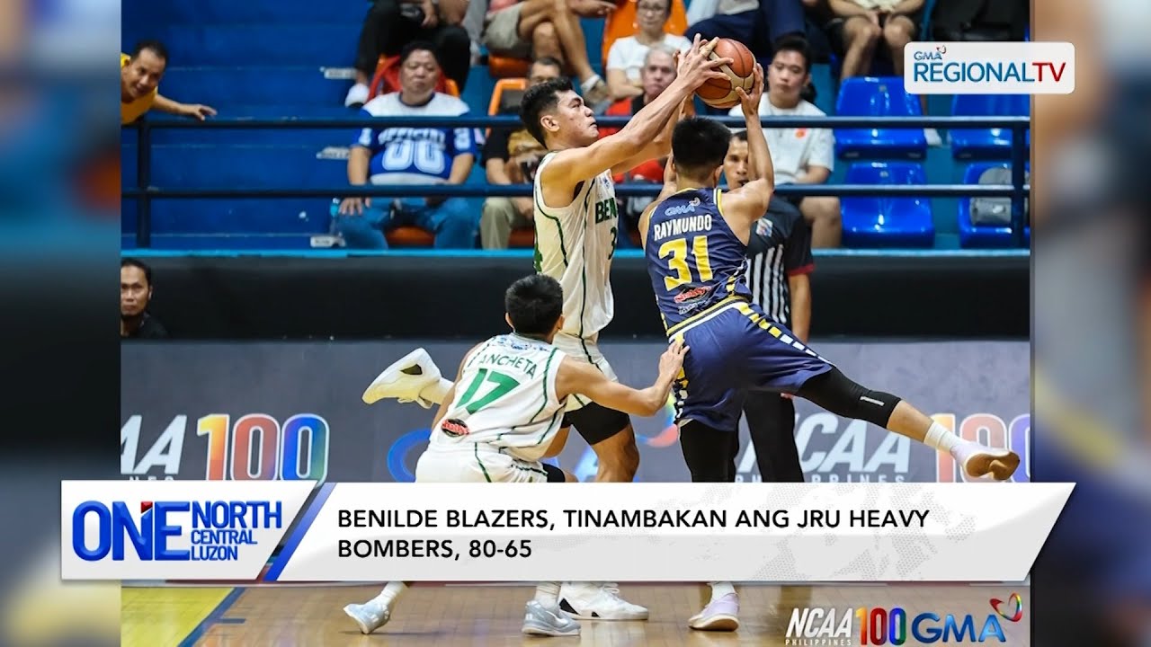 One North Central Luzon: Benilde Blazers, tinambakan ang JRU Heavy Bombers, 80-65 - YouTube