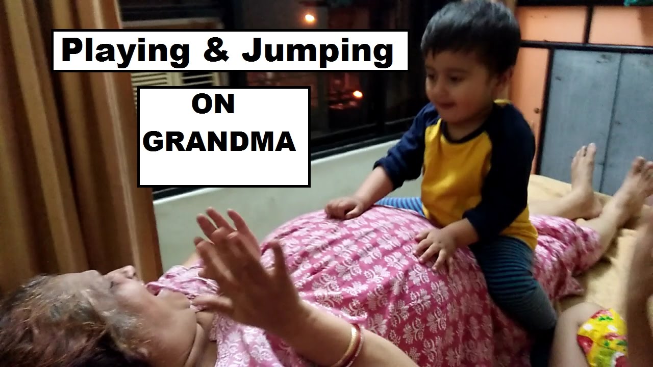 Cute & Funny | Playing and Jumping On Grandma - YouTube