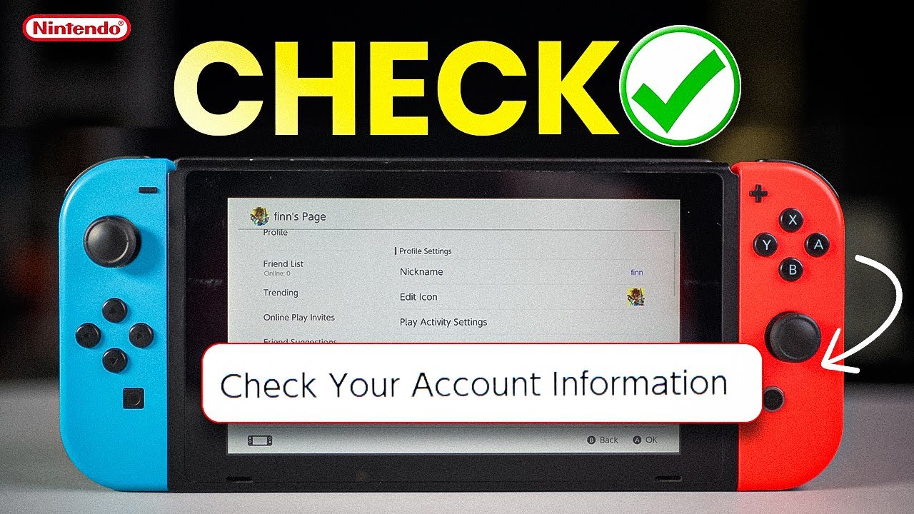 How to Check Account Information on Nintendo Switch - YouTube