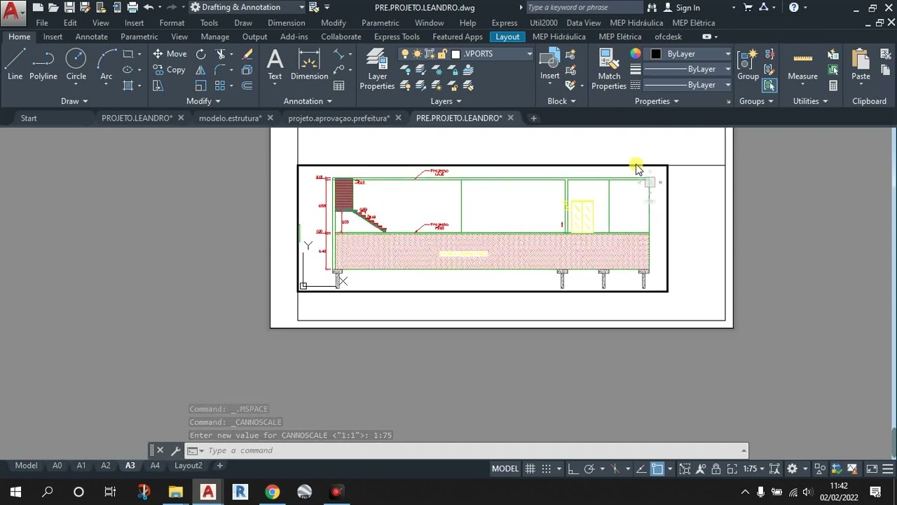 Comando Vports - Modelo de impressão - Layout Autocad - YouTube