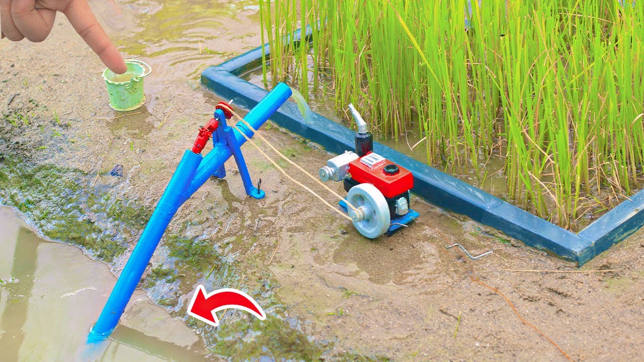 diy tractor mini cultivator machine with mini water pump science ...