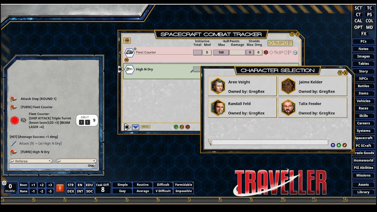 FGC Presents: Mongoose Traveller 2e PC Spacecraft Combat Tracker - YouTube